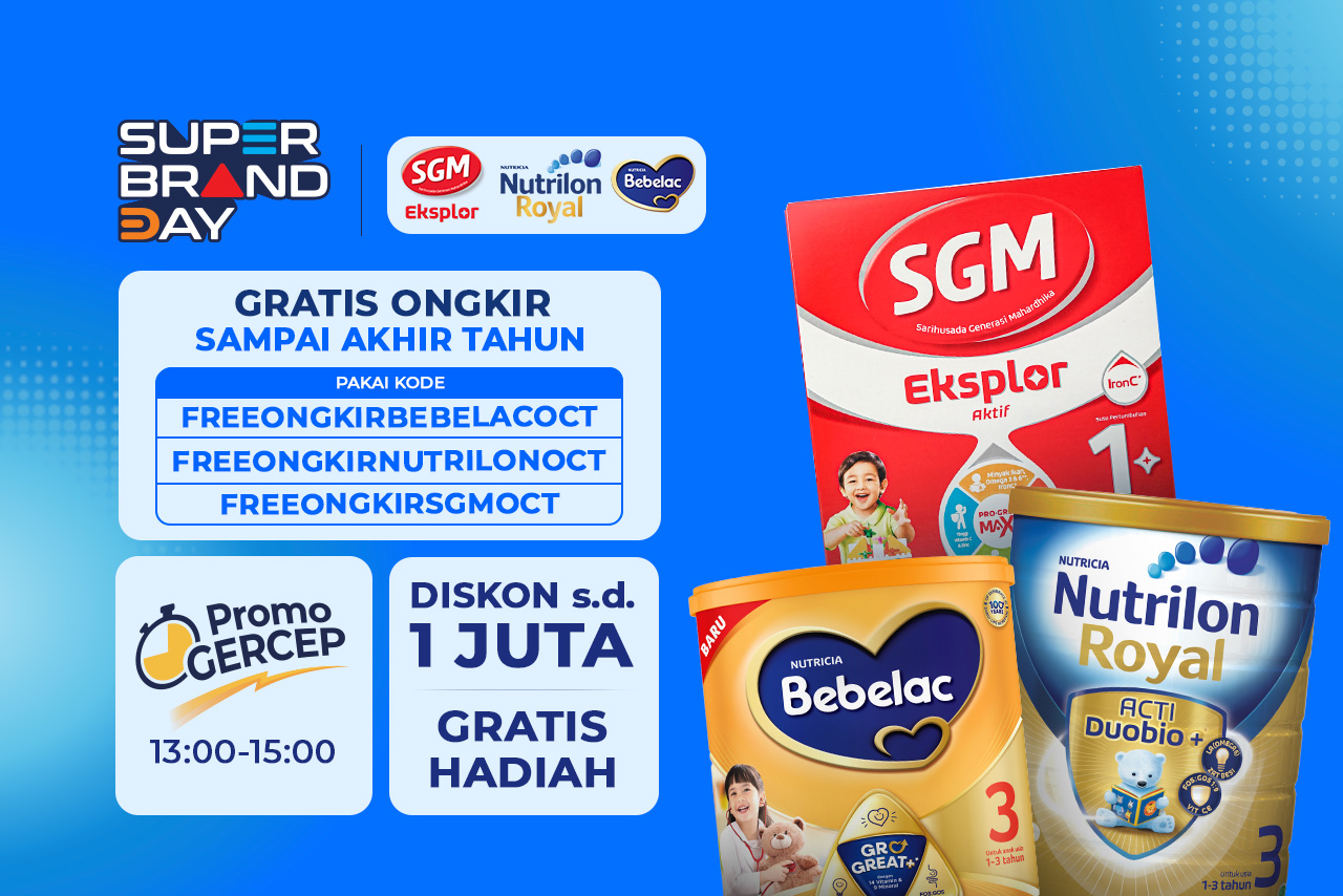 Borong di Super Brand Day Danone Nutrition Diskon s.d. 1 JUTA dan Bawa Pulang Banyak Hadiah ...